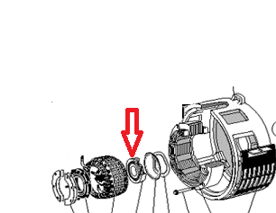ALT050KB002 Non-Drive End Bearing Kit Leroy Somer LSA50.1 Generator ...