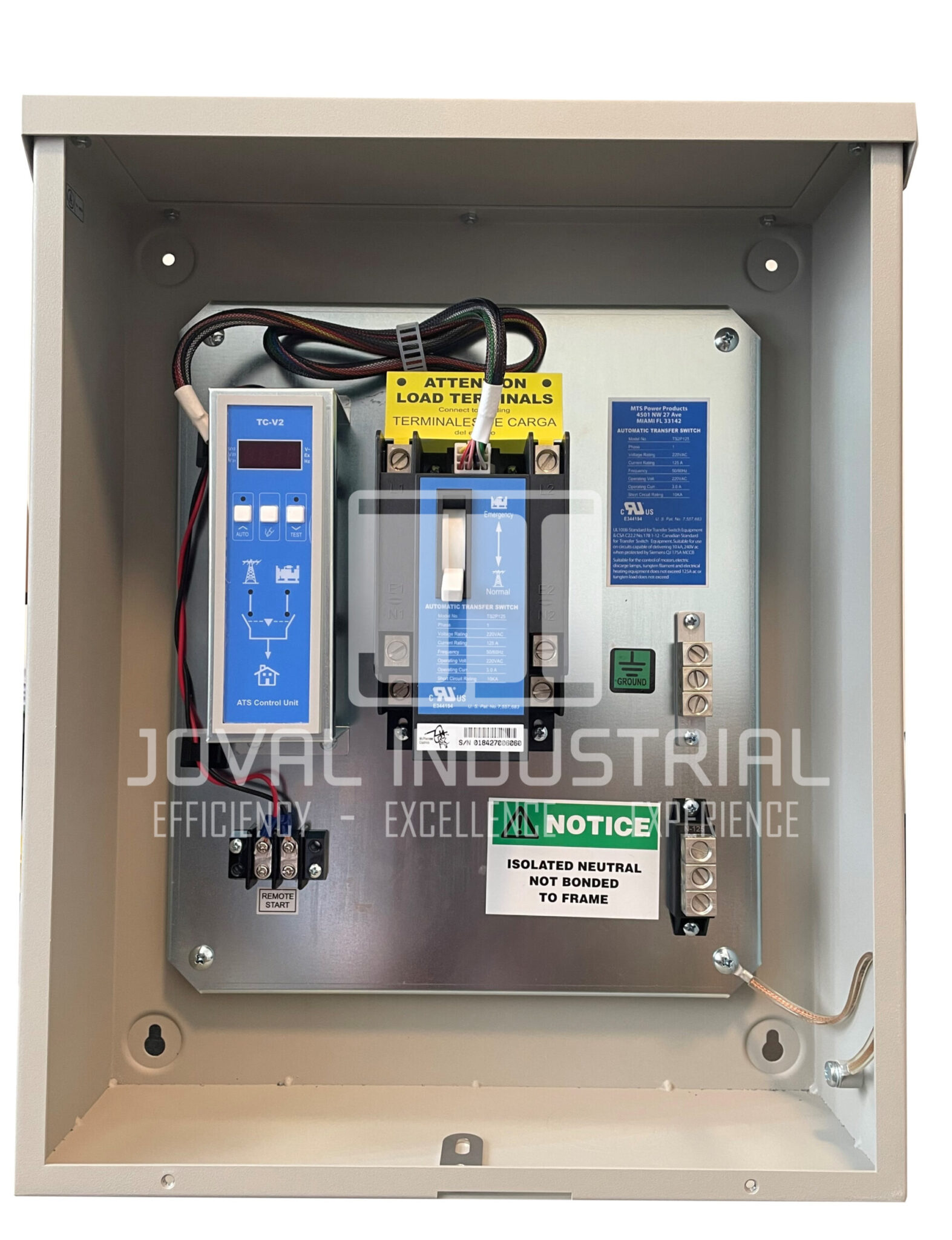 ATS2PC0125-22 McPherson Automatic Transfer Switch 125 AMP 2 Pole ATS ...